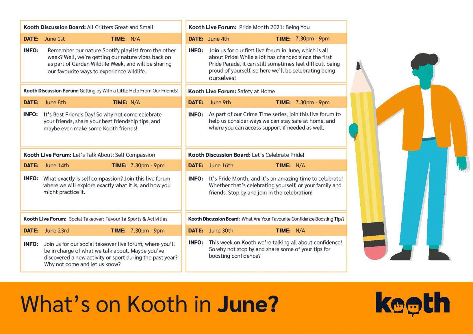 Kooth - What's on in June - The Corbet School