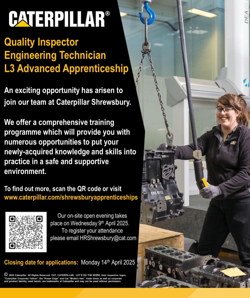 Caterpillar Apprenticeship Shrewsbury - The Corbet School